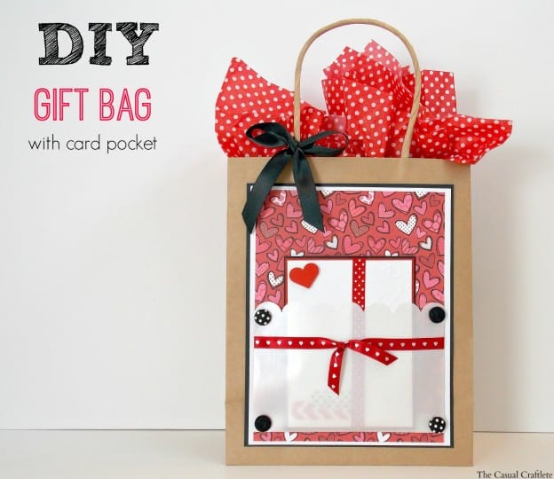 DIY Gift Bag with card pocket plus {FREE Printable Card}