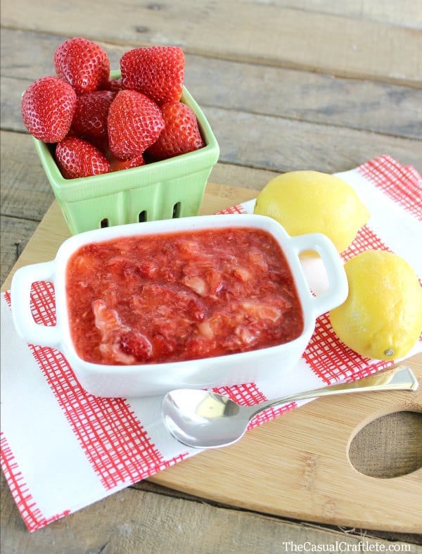 Mashed Strawberry Topping for Lemon Pound Cake TheCasualCraftlete for ...