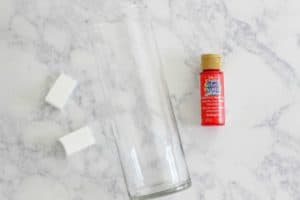 DIY Glitter Glass Vase Luminary