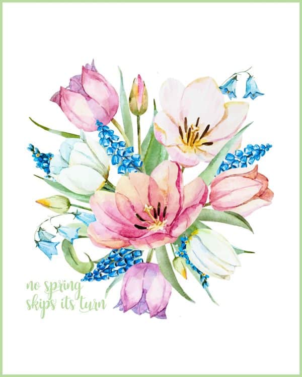 Spring Flowers Free Printable