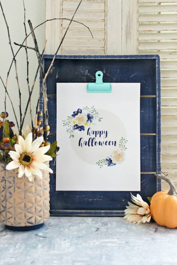 Neutral Halloween Decor Plus Free Printable